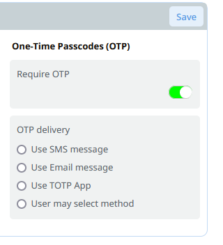 How to enable Multi-Factor Authentication (OTP) for a user account